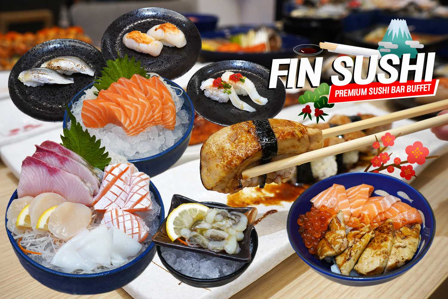 กินอาหารญี่ปุ่นแบบบุฟเฟ่ต์ วัตถุดิบพรีเมี่ยม 299+, 539+, 919+ บาท @FIN SUSHI จัดเต็มตัวท็อปเลย ...