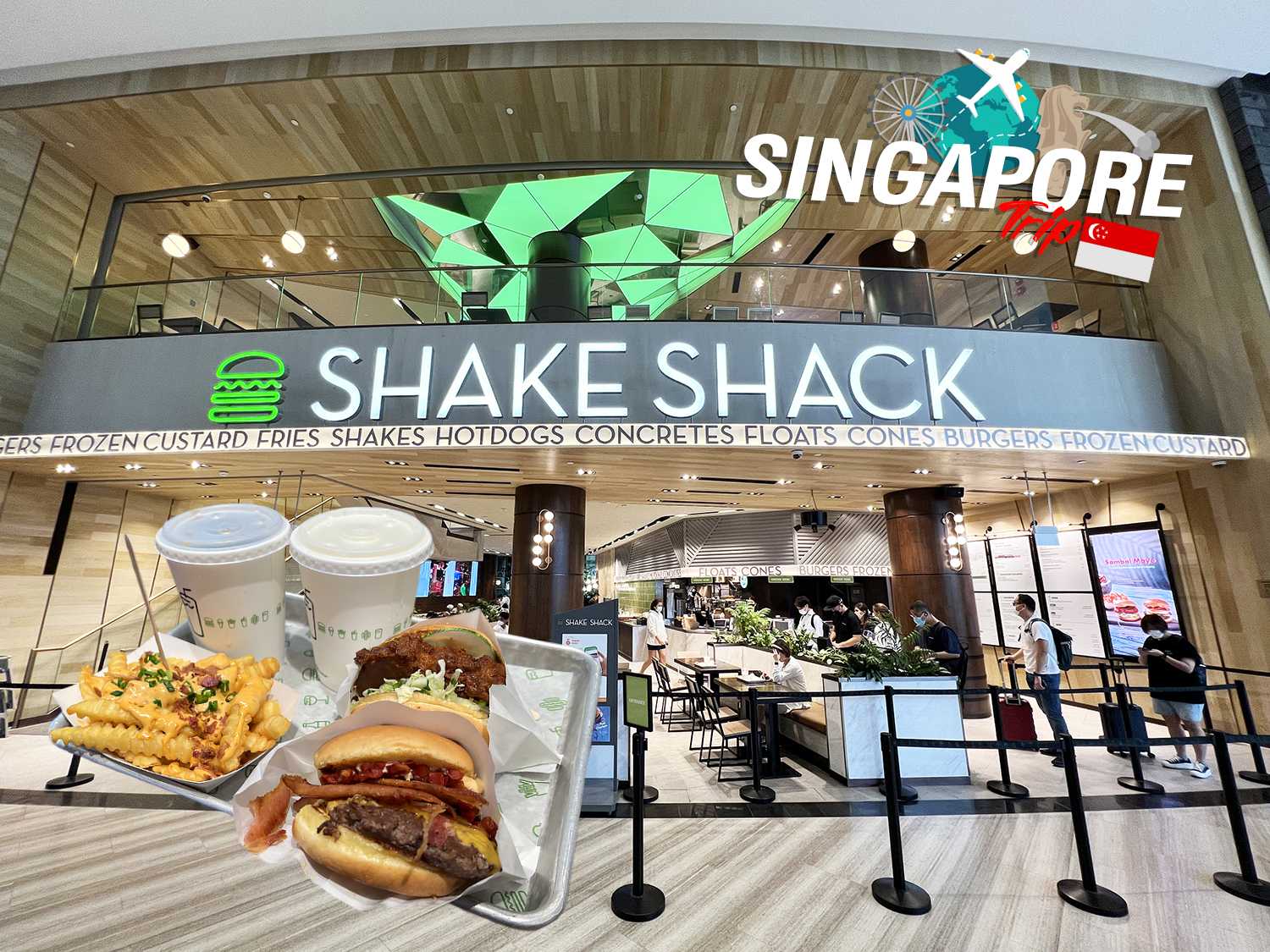 กิน Shake Shack Burger สนามบินชางงี (Changi Airport) Singapore แบบ Step by Step อร่อยมั๊ย เดี๋ยว ...